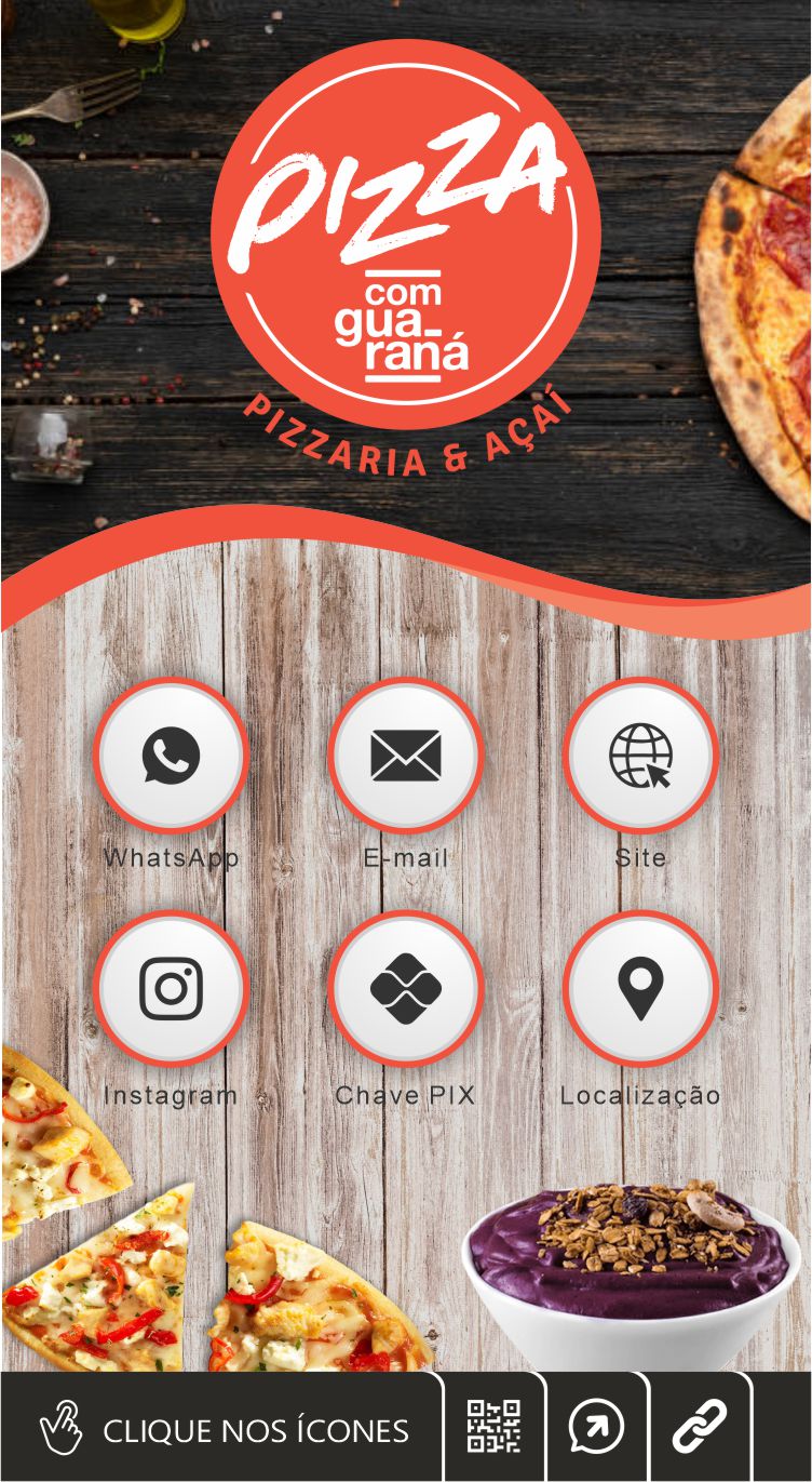 Pizza com Guaraná e Açaí